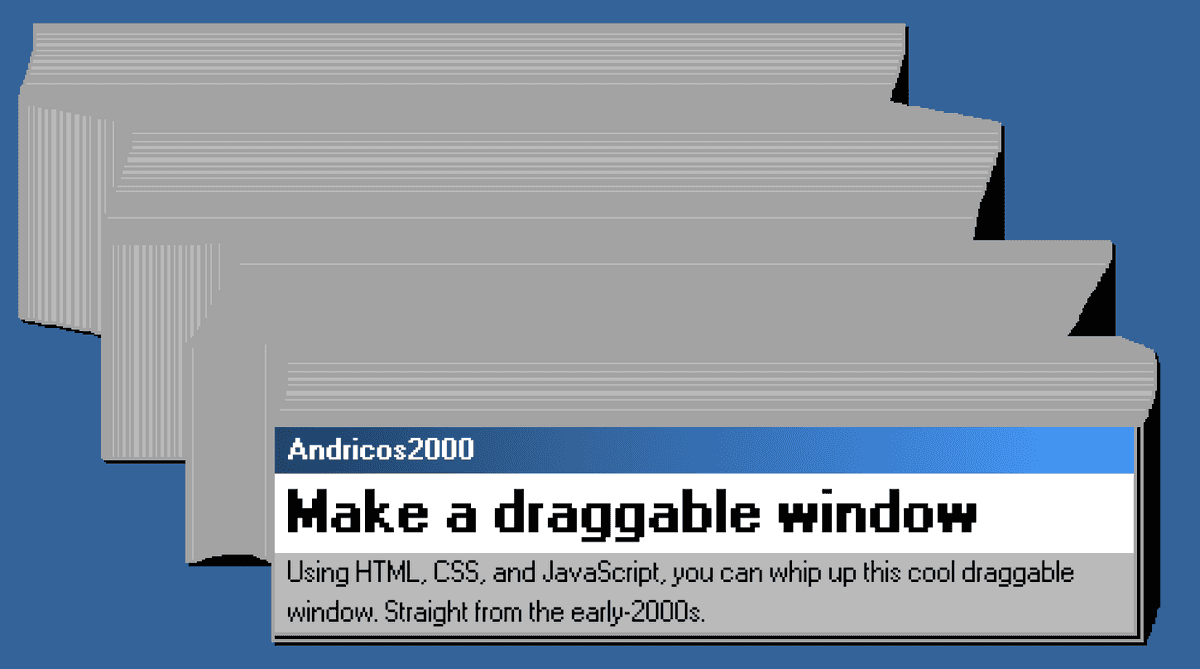 Building A Retro Draggable Web Component Using Lit | Andrico's blog